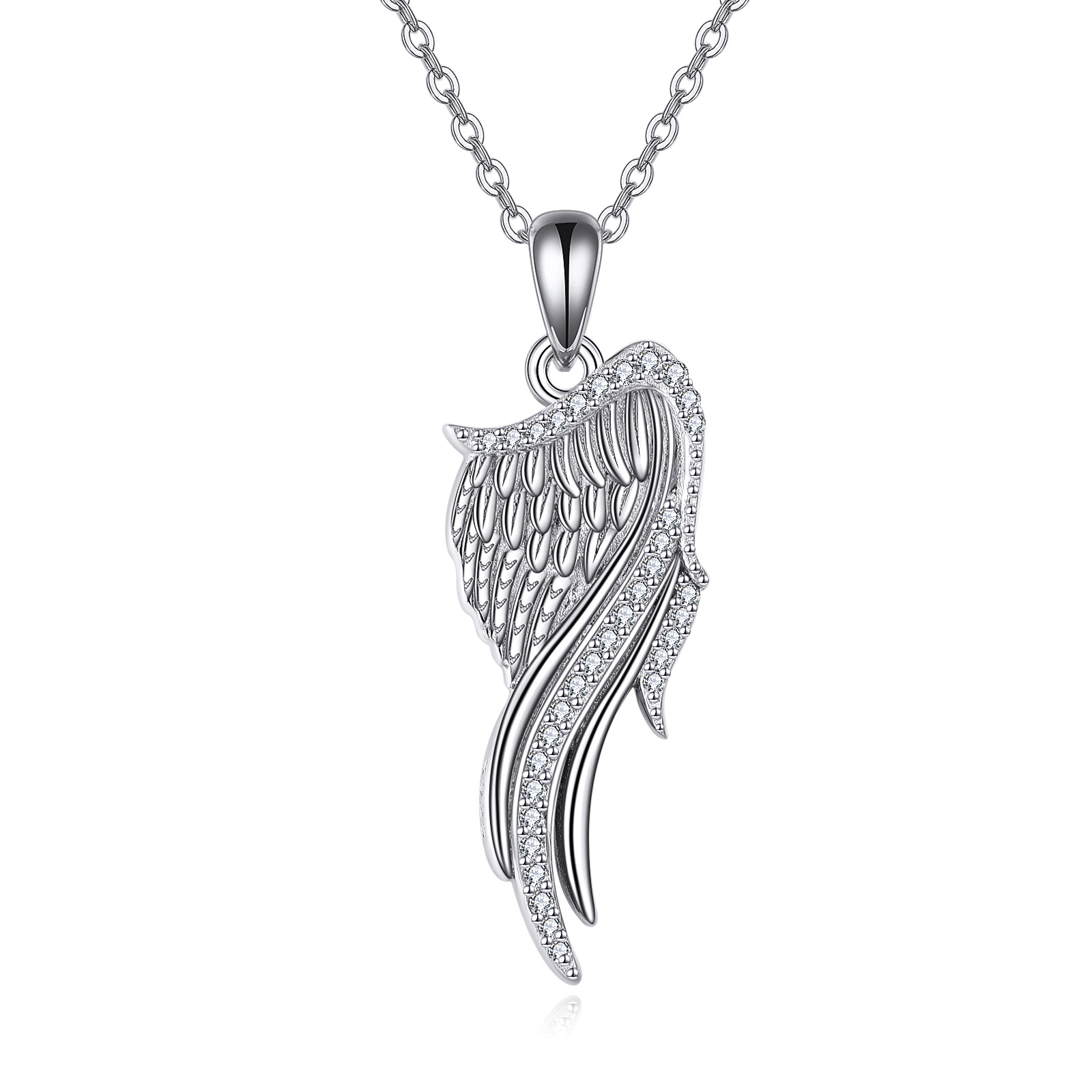 925 Sterling Silver Angel Wings Necklace Angel Pendant Charm Angel ...