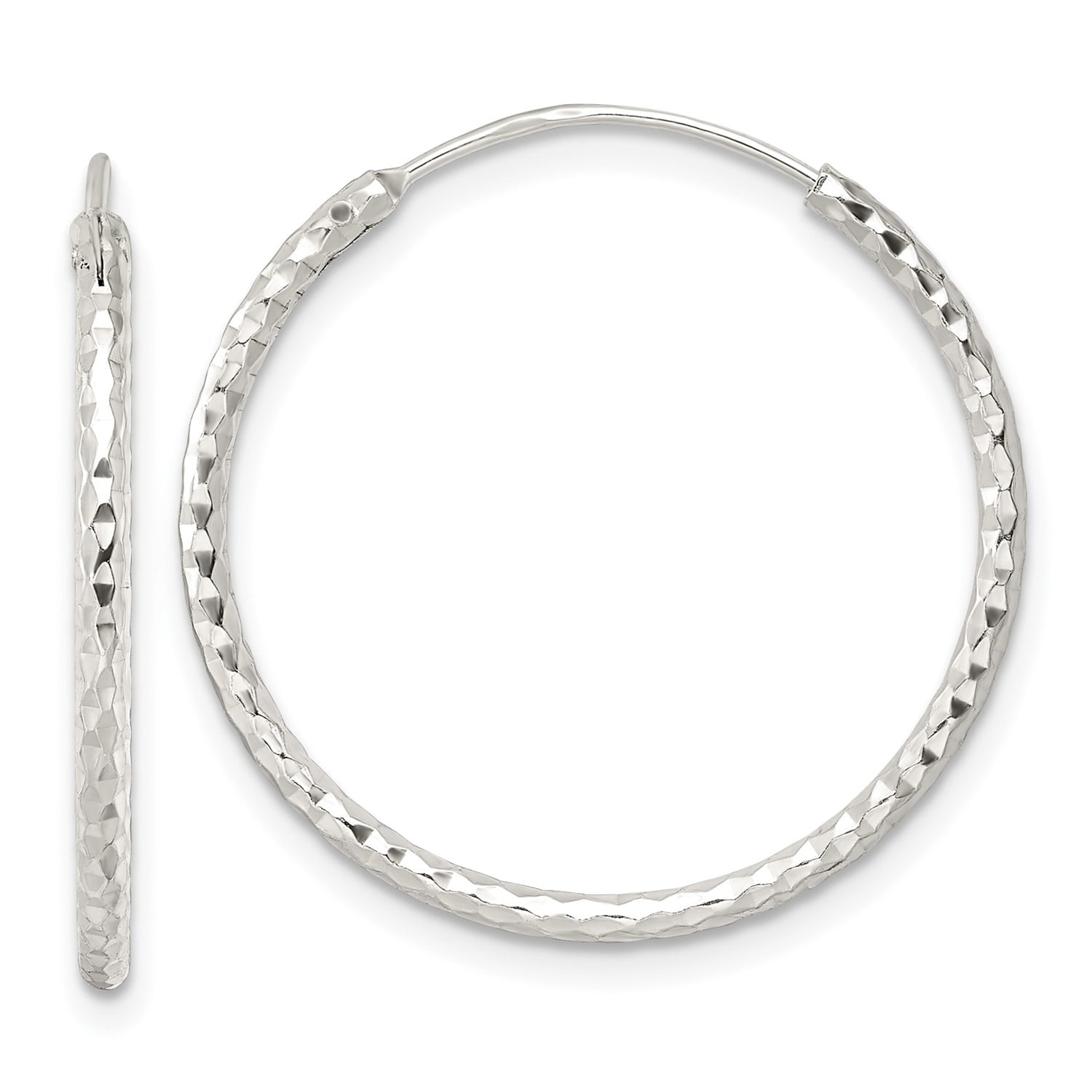 925 Sterling Silver Anti-Tarnish Women's 1.5mm Classic Diamond Cut ...