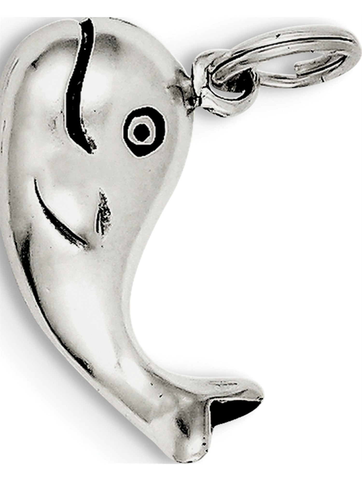 925 Sterling Silver Antiqued Whale (20x19mm) Pendant / Charm - Walmart.com
