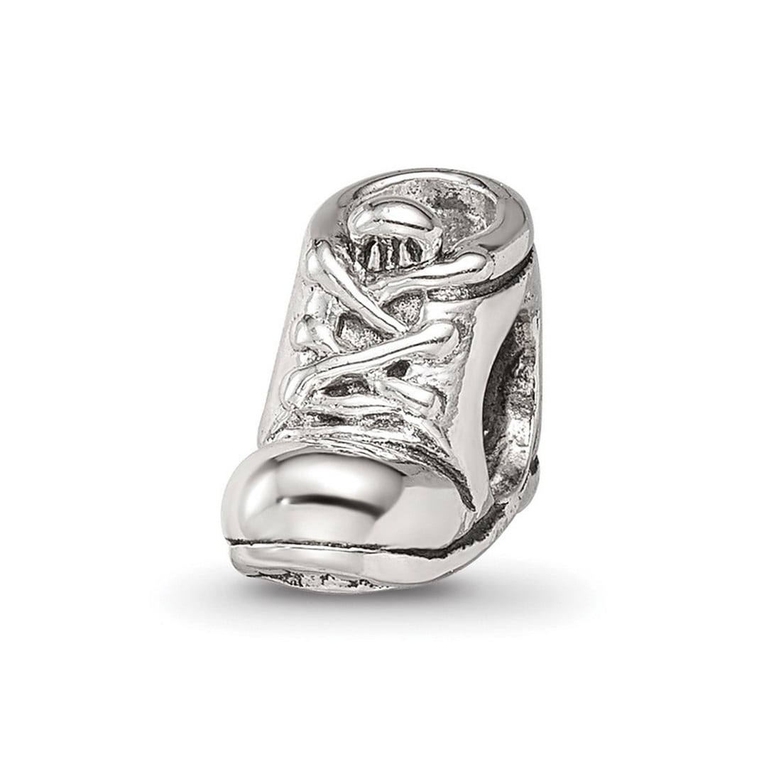 925 Sterling Silver Artisan Oxidized Reflections SimStars Baby Shoe ...