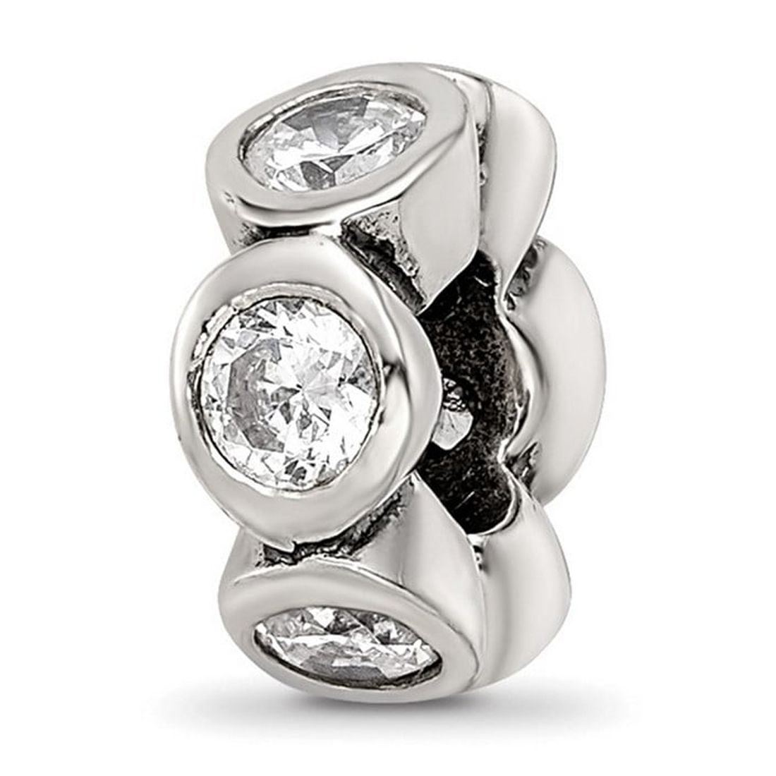 925 Sterling Silver Artisan Oxidized Reflections SimStars CZ Simulated ...