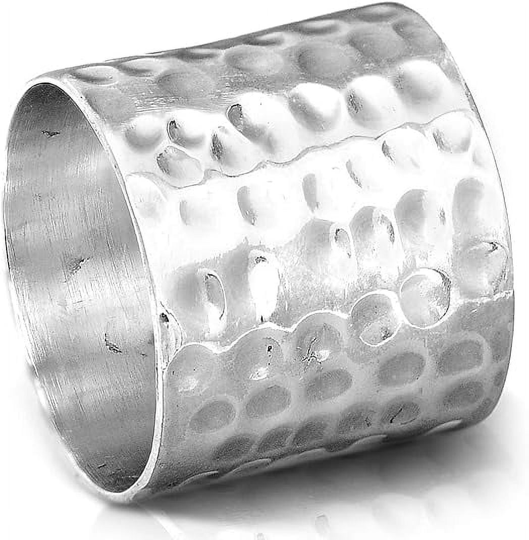 925 Sterling Silver Band Ring for Women Statement Plain Simple Wide Cuff Ring Size 5.75 ...