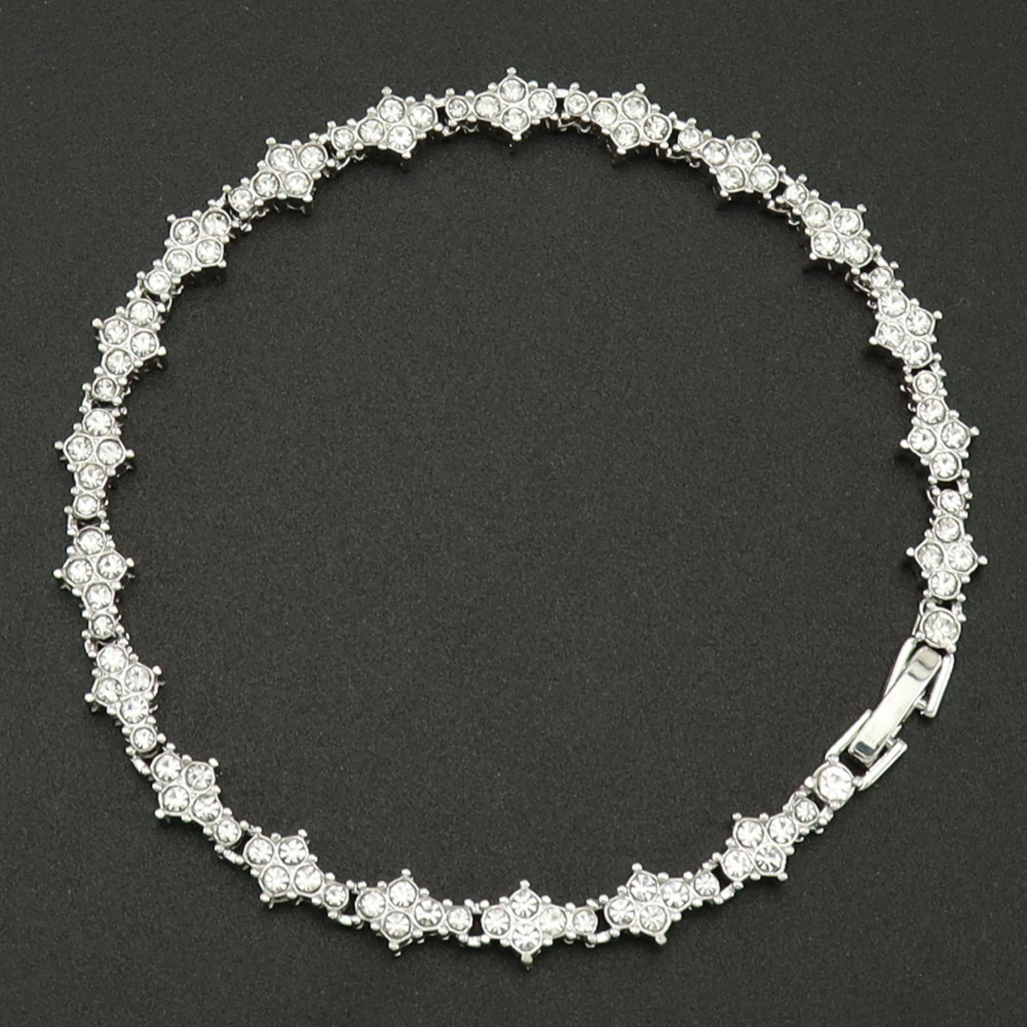 925 Sterling Silver Bracelet with Lab Diamond,Wrist Jewelry for Daily ...