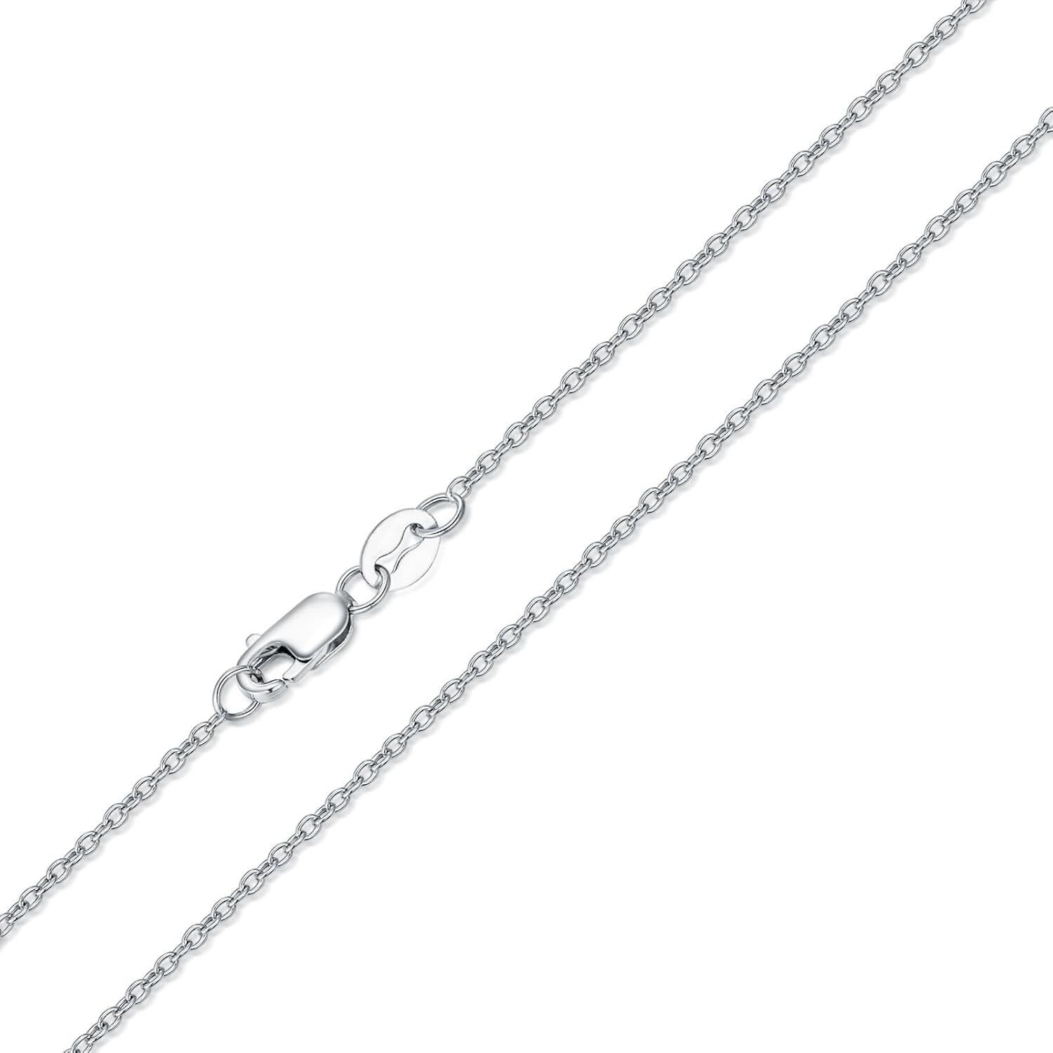 925 Sterling Silver Cable Chain 1MM Italian Cable Chain Necklace for ...