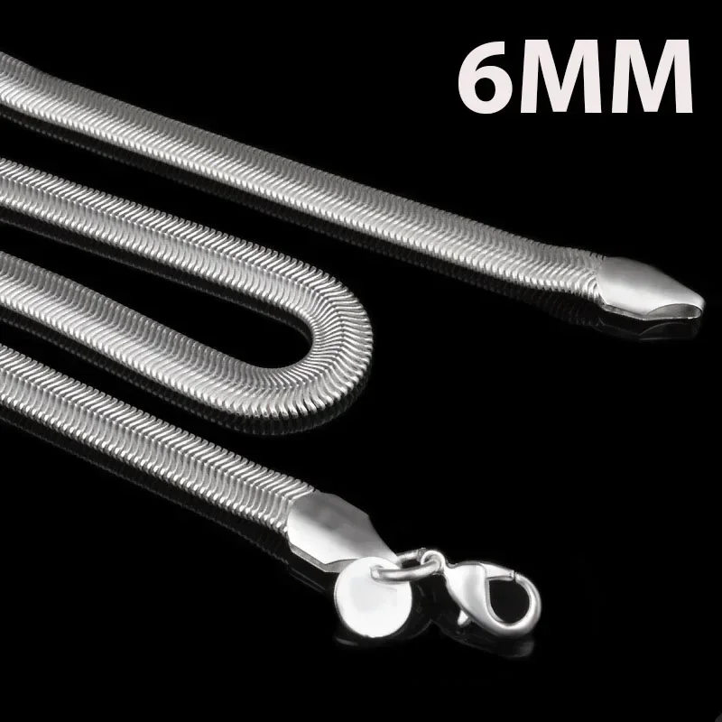 925 Sterling Silver Chain Fashion Sliver Necklace High Quality Snake ...