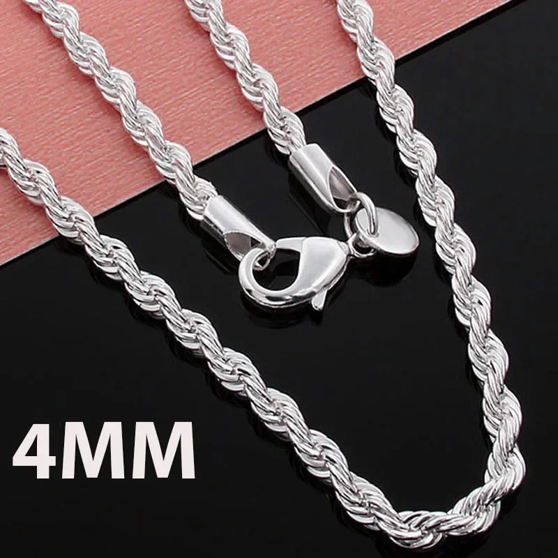 925 Sterling Silver Chain Fashion Sliver Necklace High Quality Snake ...