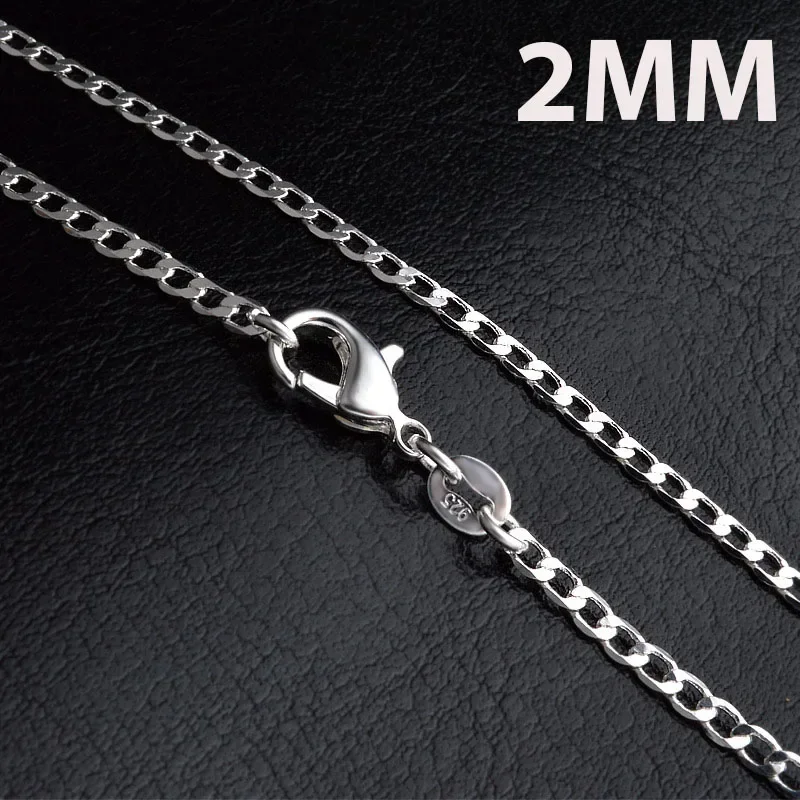 925 Sterling Silver Chain Fashion Sliver Necklace High Quality Snake ...