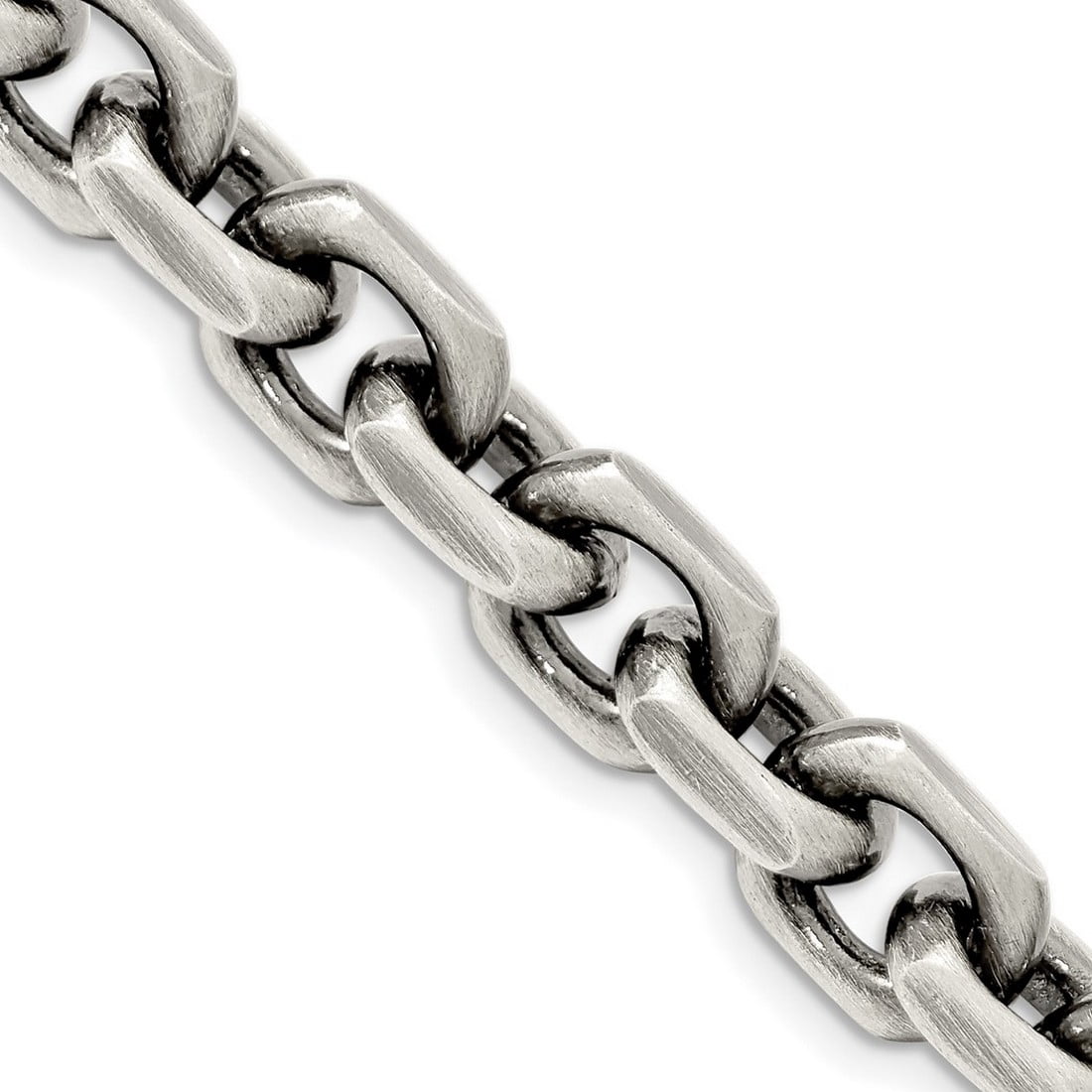 925 Sterling Silver Artisan Oxidized Antiqued Chain Necklace 22 Inch 8 ...