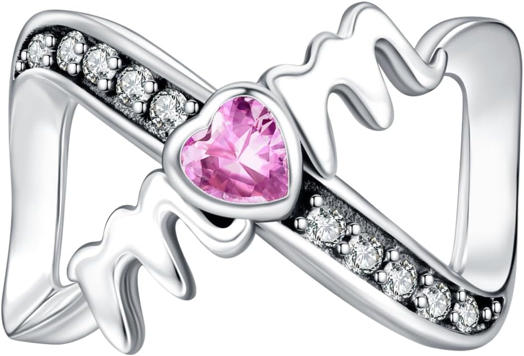 925 Sterling Silver Charms for Bracelets and Necklaces Bead Charms with Cubic Zirconia Jewelry ...