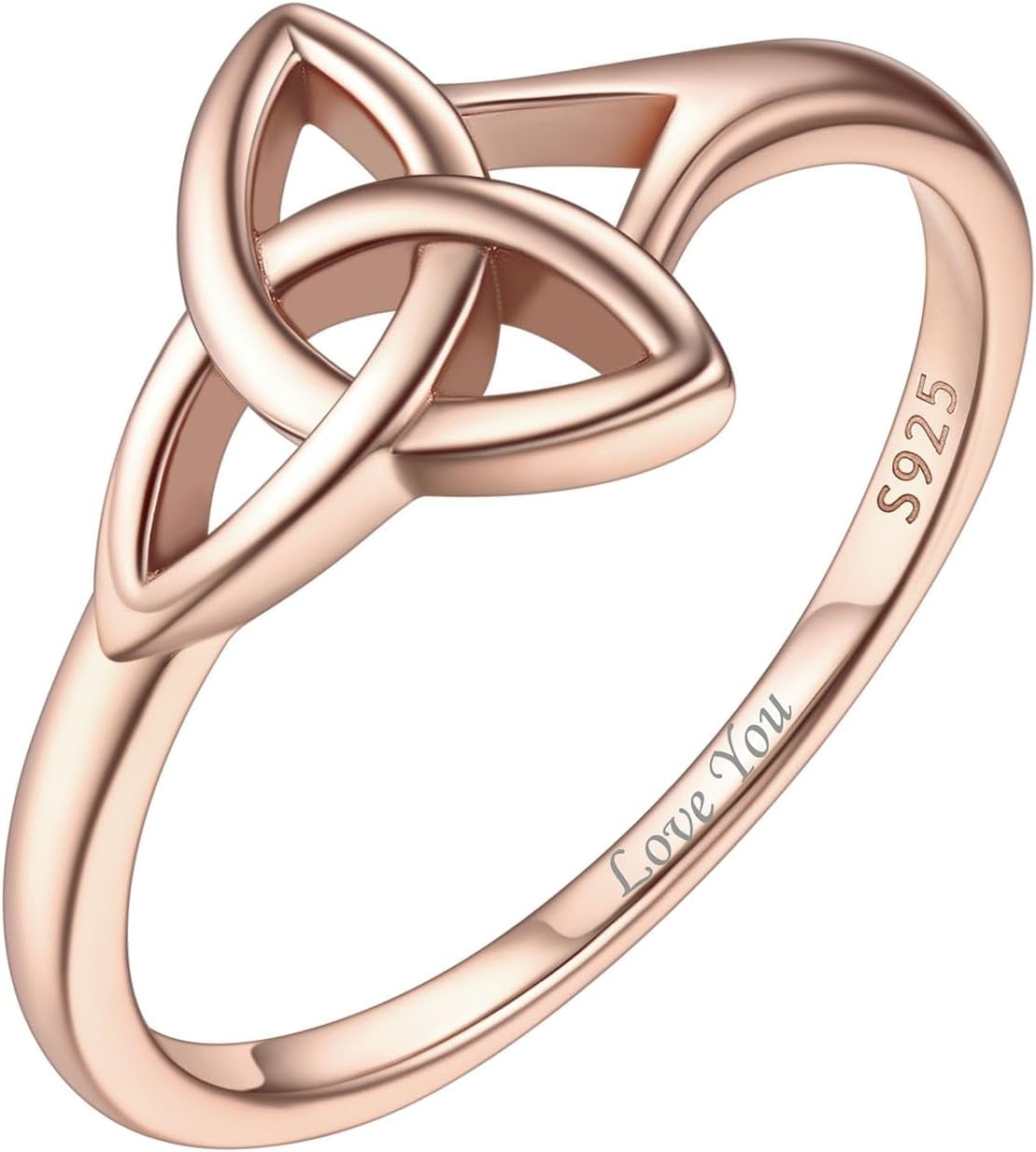 925 Sterling Silver Claddagh/Triquetra Celtic Knot Promise Ring Size 4 ...