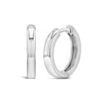 925 Sterling Silver Classic Small Plain Huggie Hoop Earrings For Girls ...
