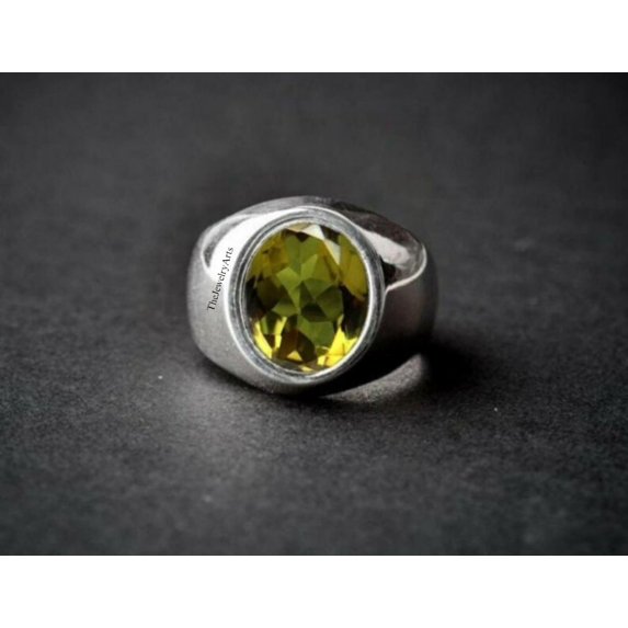 925 Sterling Silver Color-Changing Sultanite Ring Multi-Color Shift Men ...