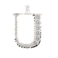 .925 Sterling Silver Custom Initial Necklace(Large) (Pendant with 20 ...