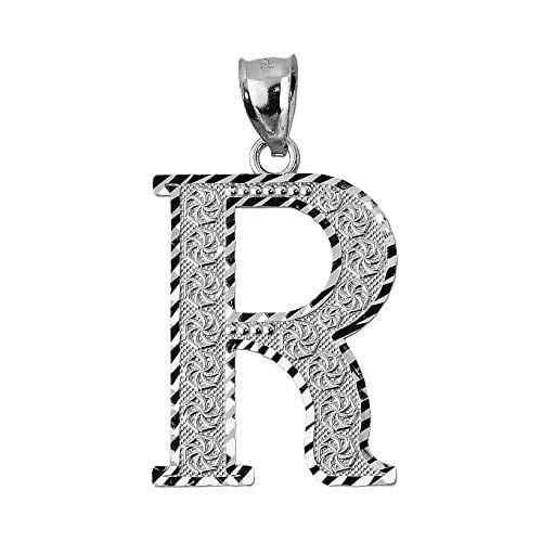 .925 Sterling Silver Custom Initial Necklace(Large) (Pendant) - Walmart.com
