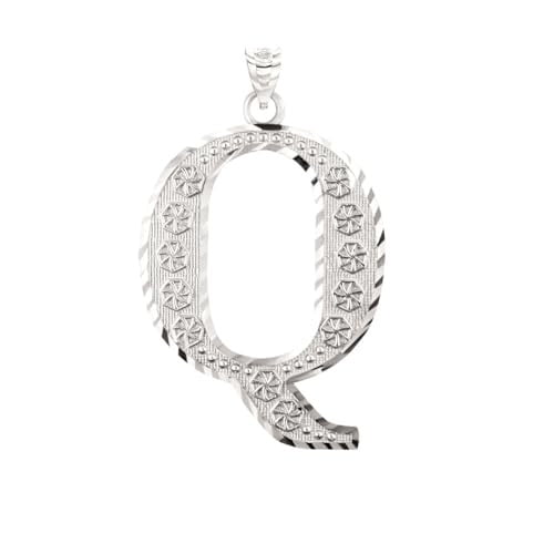 .925 Sterling Silver Custom Initial Necklace(Large) (Pendant) - Walmart.com