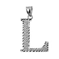 .925 Sterling Silver Custom Initial Necklace(Small) (Pendant with 18 ...
