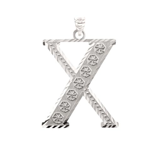 .925 Sterling Silver Custom Initial Necklace(Small) (Pendant with 18 ...