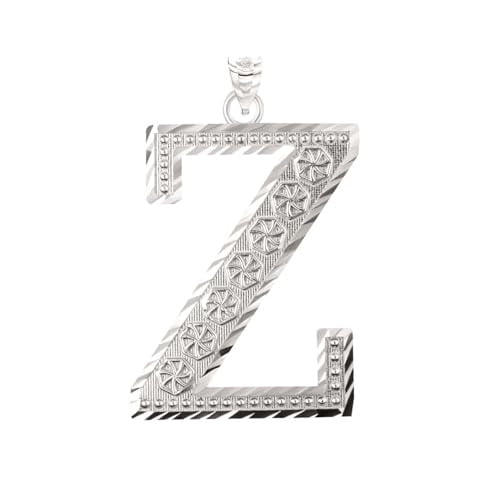 .925 Sterling Silver Custom Initial Necklace(Small) (Pendant with 22 ...