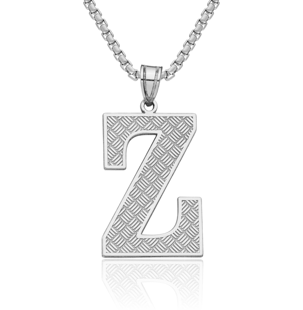 925 Sterling Silver Dainty Letter Z Initial Name Monogram Necklace ...