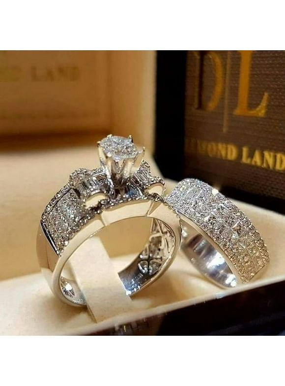 Open Wedding Band Engagement Ring
