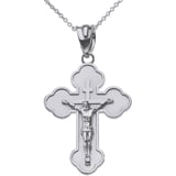 .925 Sterling Silver Double Sided Eastern Orthodox Crucifix(Large ...
