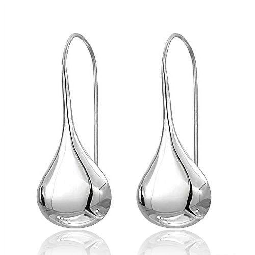 925 Sterling Silver Ear Needle With Teardrop & Waterdrop Earrings ...
