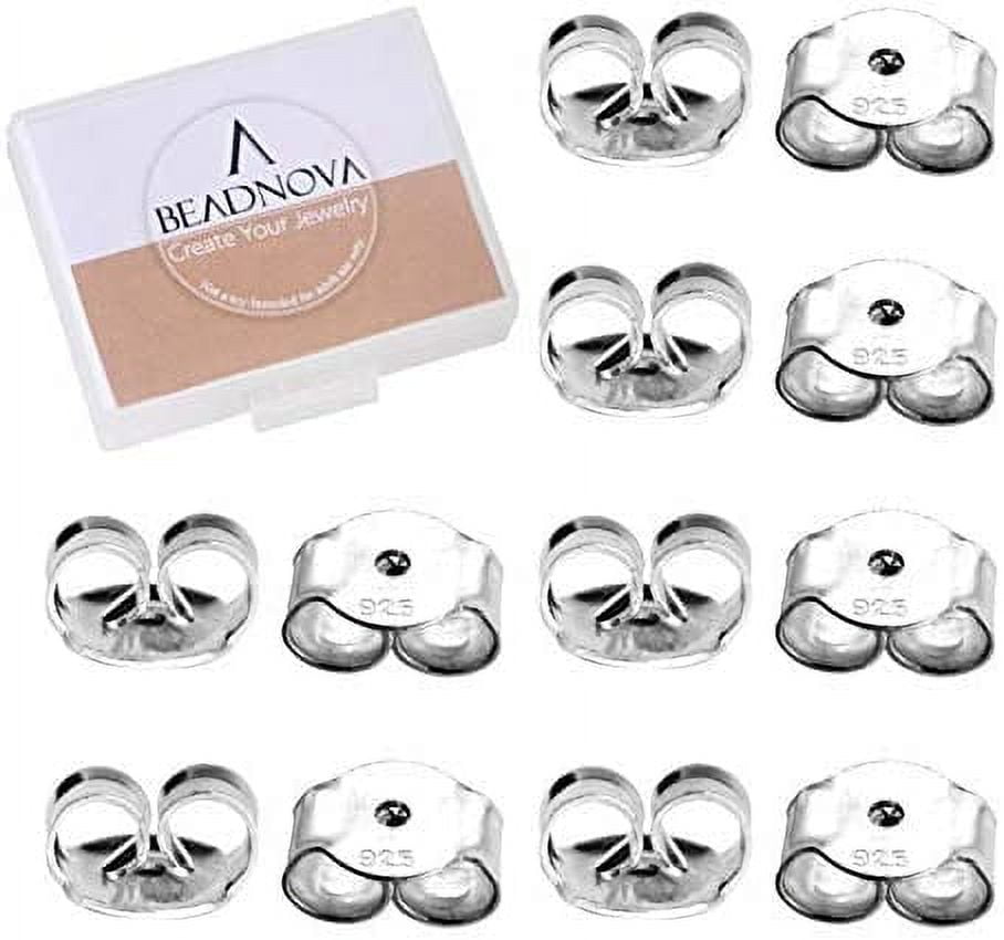 925 Sterling Silver Earring Backs Butterfly Earring Backing for Studs ...