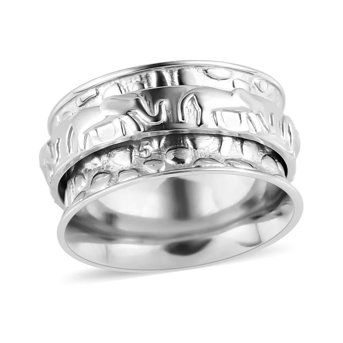 925 Sterling Silver Elephant Spinner Ring for Women Jewelry Size 10 5 ...