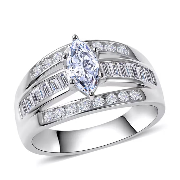 1.5ct Heart Side Accents Amethyst and CZ Braided Engagement Ring 925 ...