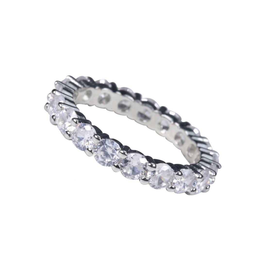 925 Sterling Silver Eternity Band Ring for Women, Full Circle ...