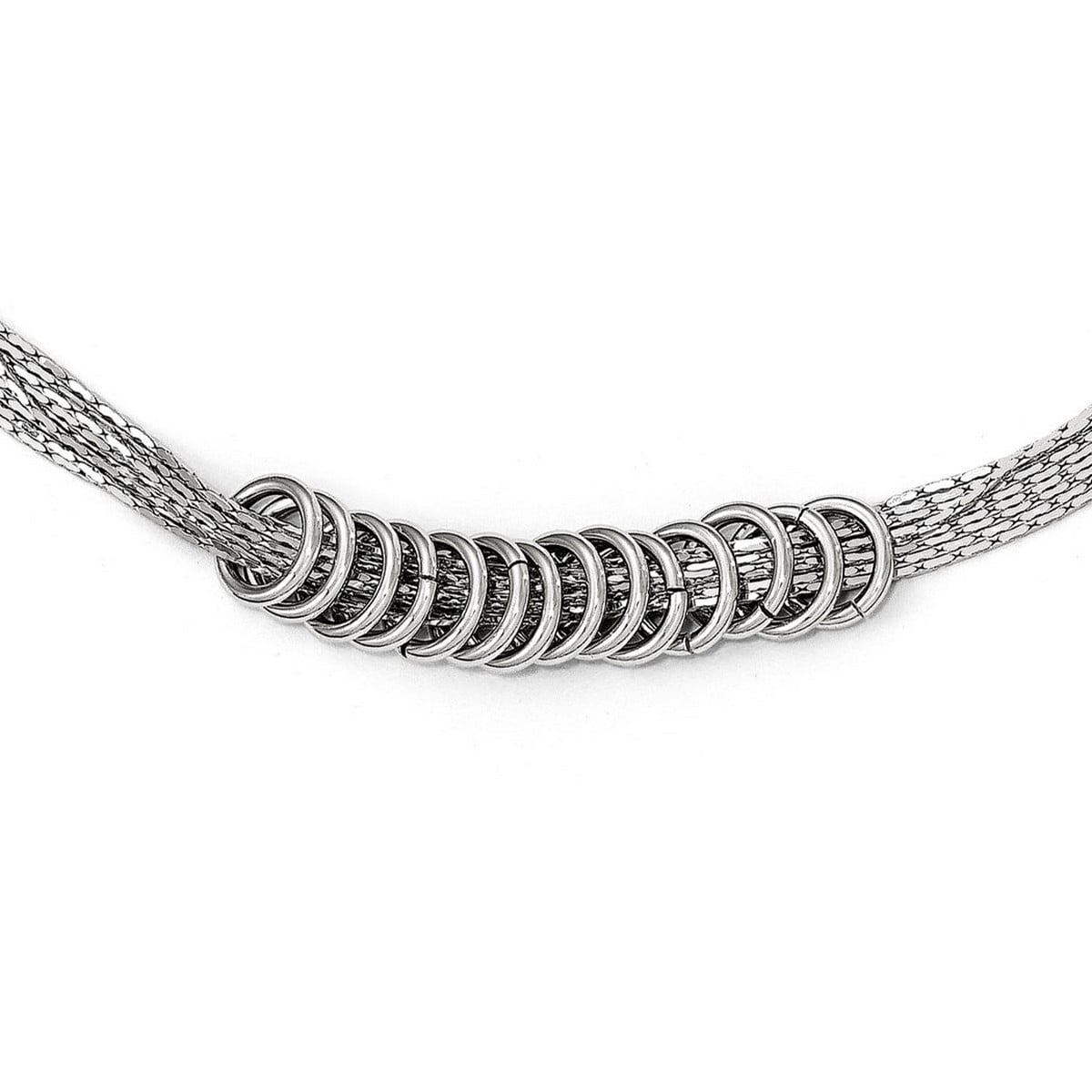 925 Sterling Silver Fancy Lobster Closure Polished Multi strand ...