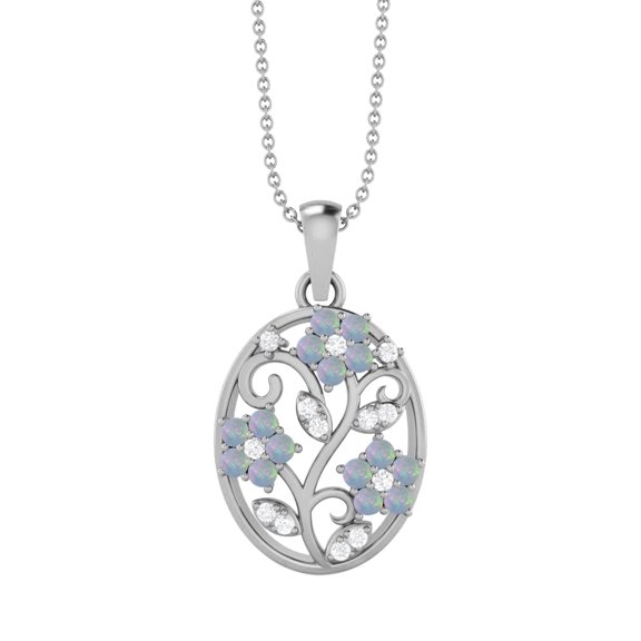 925 Silver Gold Vermeil Filigree Floral Natural Round Swiss Blue Topaz ...