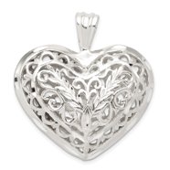 Handcrafted 10kt Gold Floating Heart Charm Pendant - Walmart.com