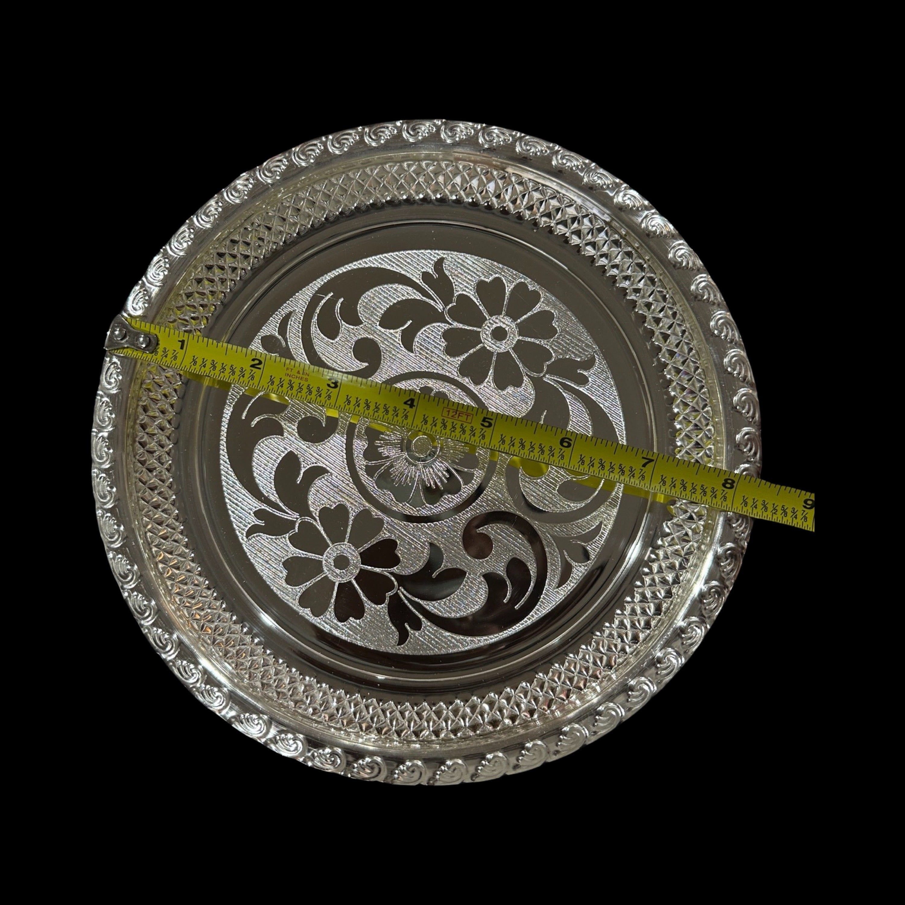 925 Sterling Silver Hallmarked Designer BIG Puja Plate - Style#03 Plate ...