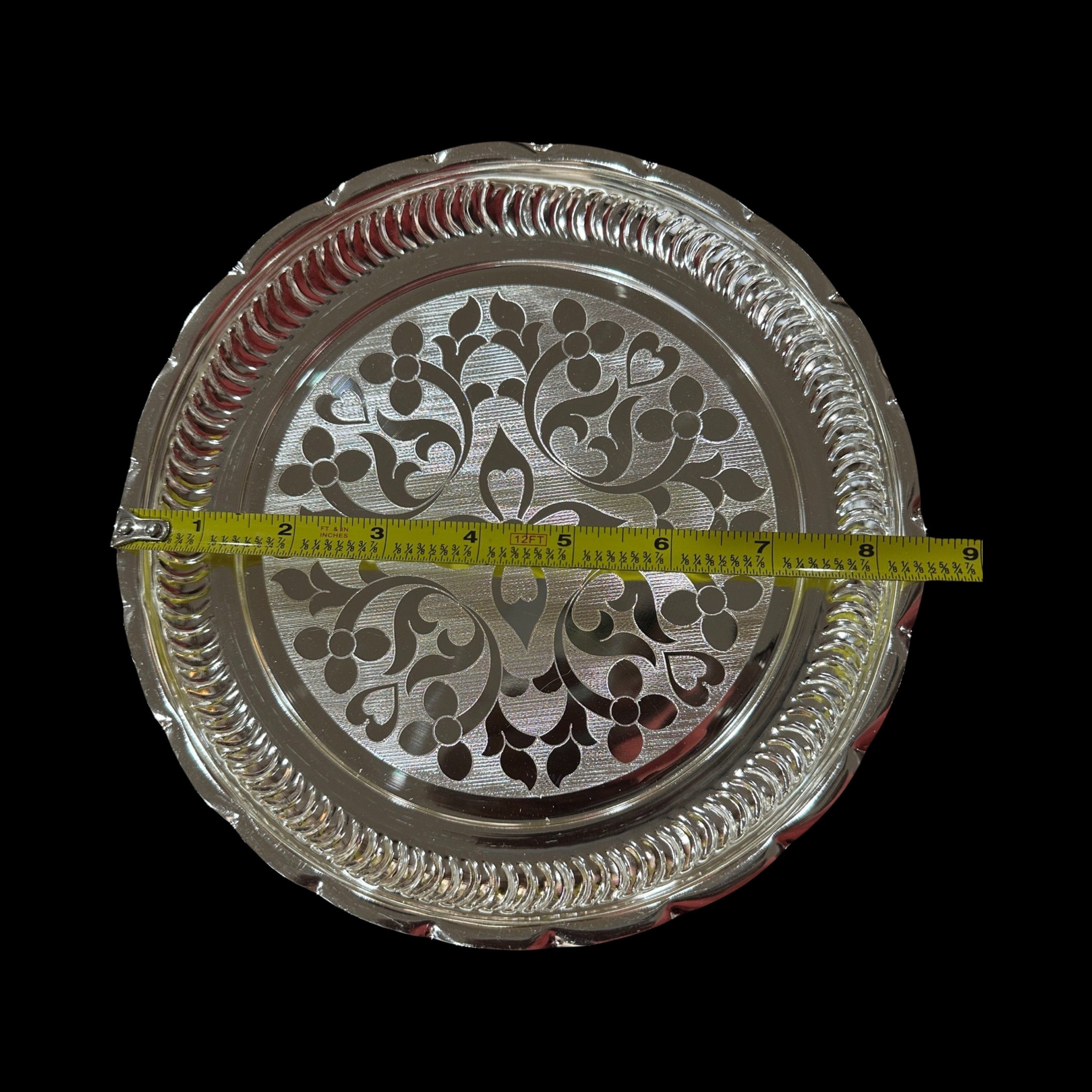 925 Sterling Silver Hallmarked Designer Puja Plate - Style#05 Plate ...