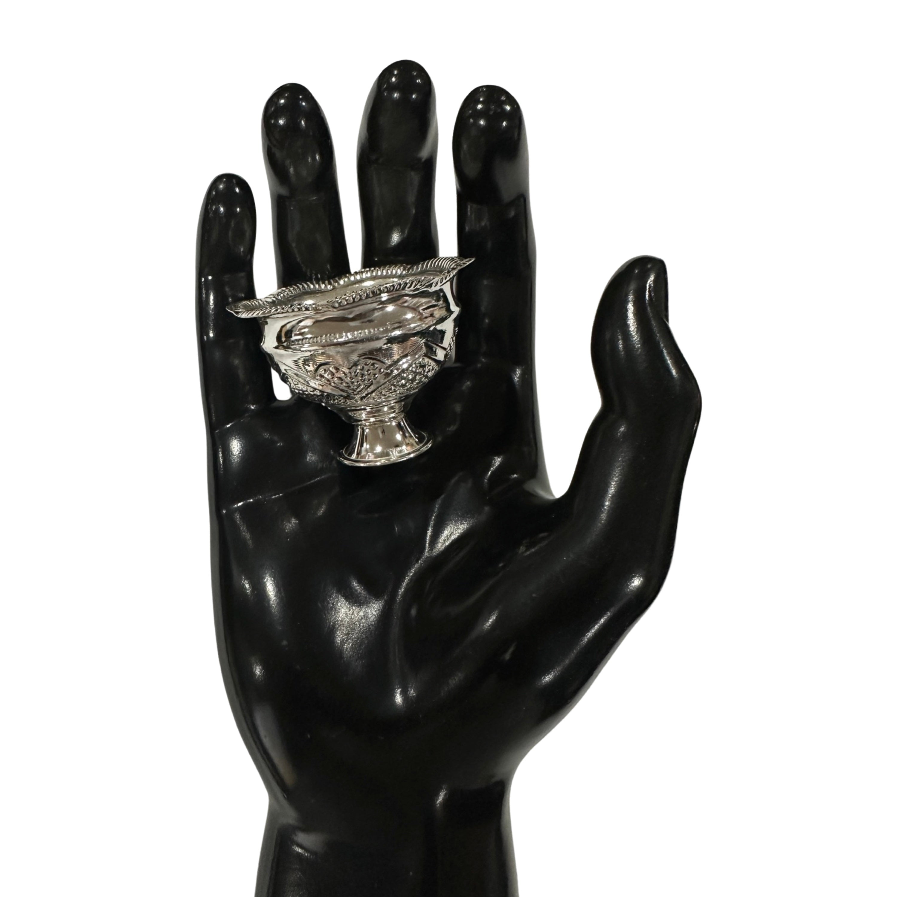 925 Sterling Silver Hallmarked Puja Cup Bowl Size & Weight: 2.0 inch ...