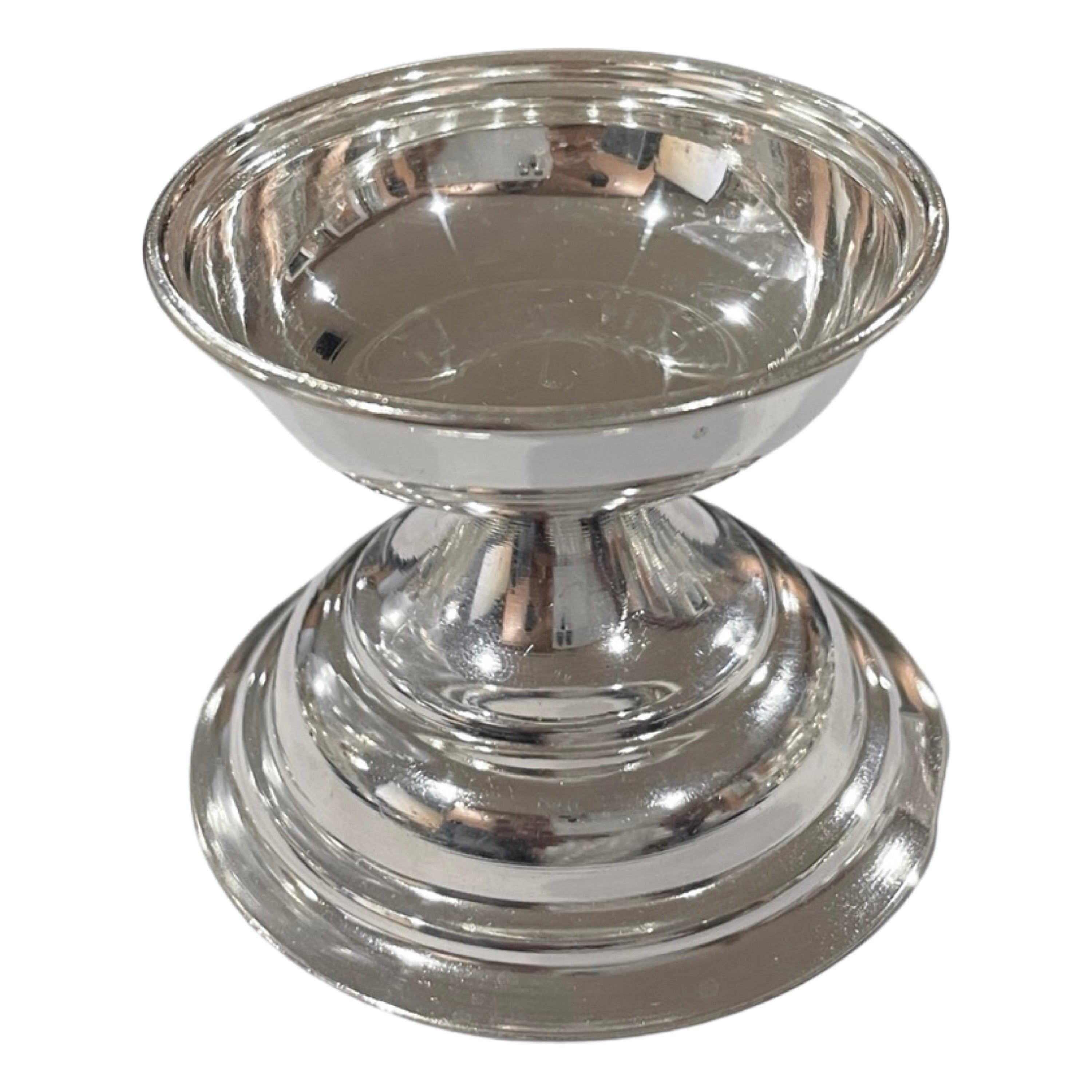 925 Sterling Silver Hallmarked Round Deepak (Diya) Deepak Height ...