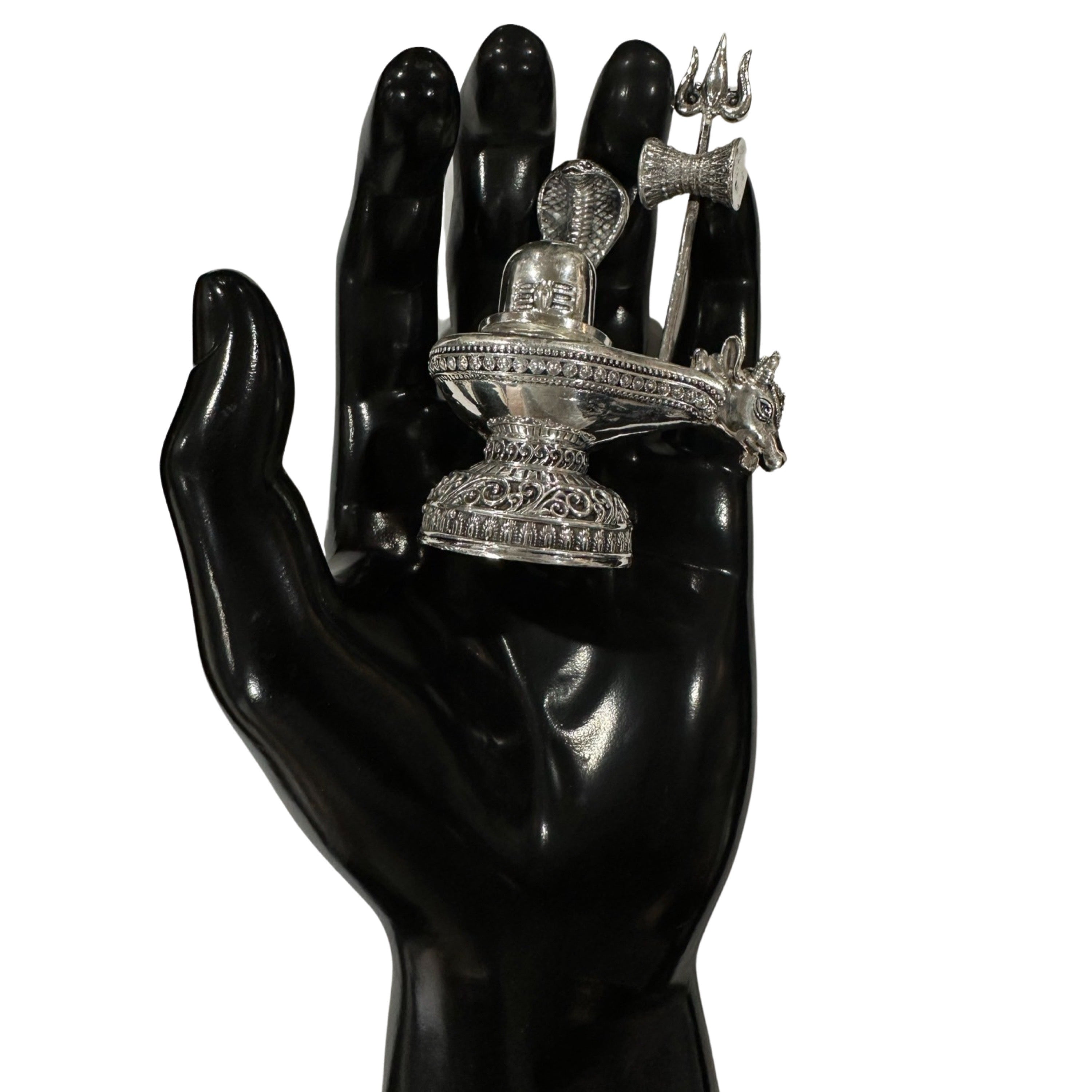 925 Sterling Silver Hallmarked Solid Shiva Lingam idol / Statue / Murti ...