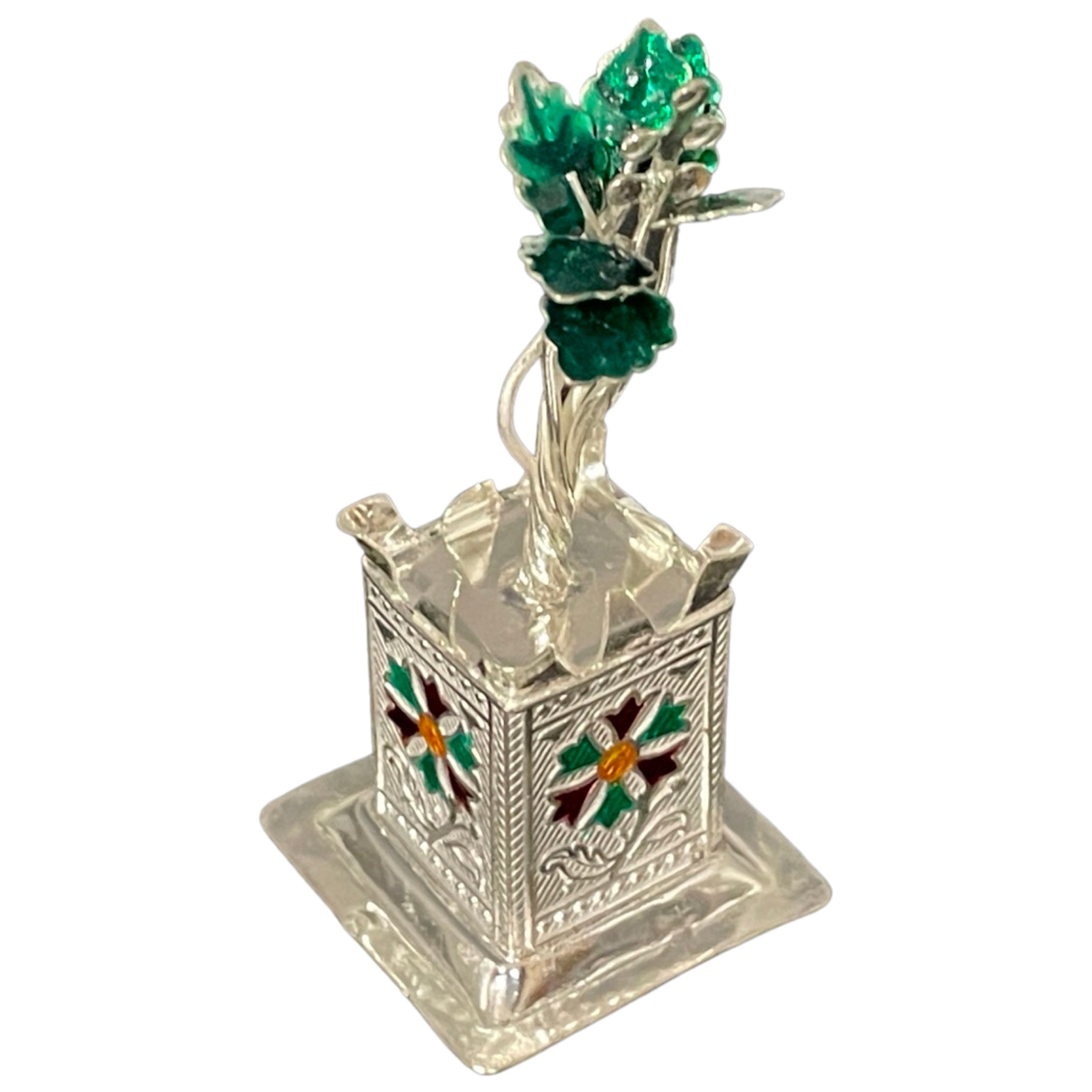 925 Sterling Silver Hallmarked Tulsi Mata / Holy Basil Plant Tulsi ...