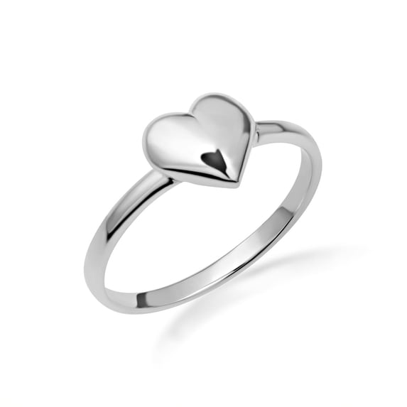 925 Sterling Silver Heart Love Ring (Size 9.5) - Walmart.com