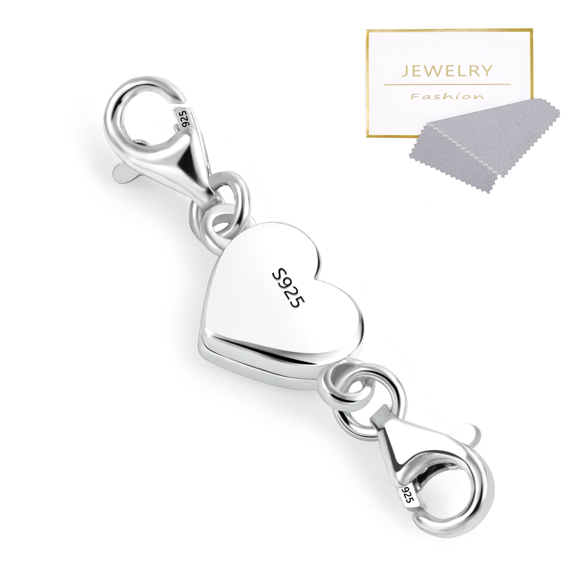 Alexcraft Magnetic Jewelry Converter 35mm Sterling Silver Heart Clasp ...