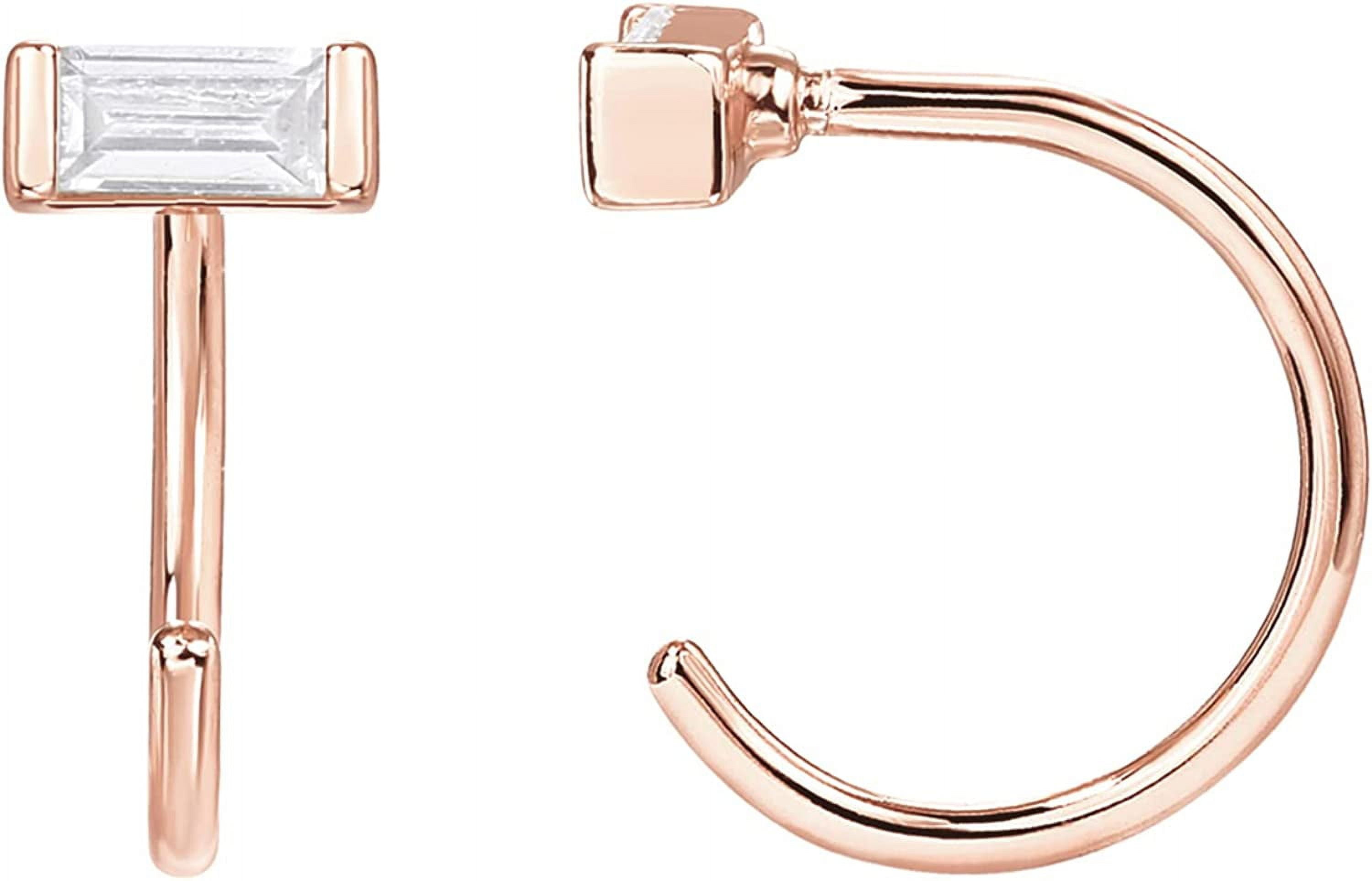 925 Sterling Silver Huggie Half Hoop Earrings | Hypoallergenic ...