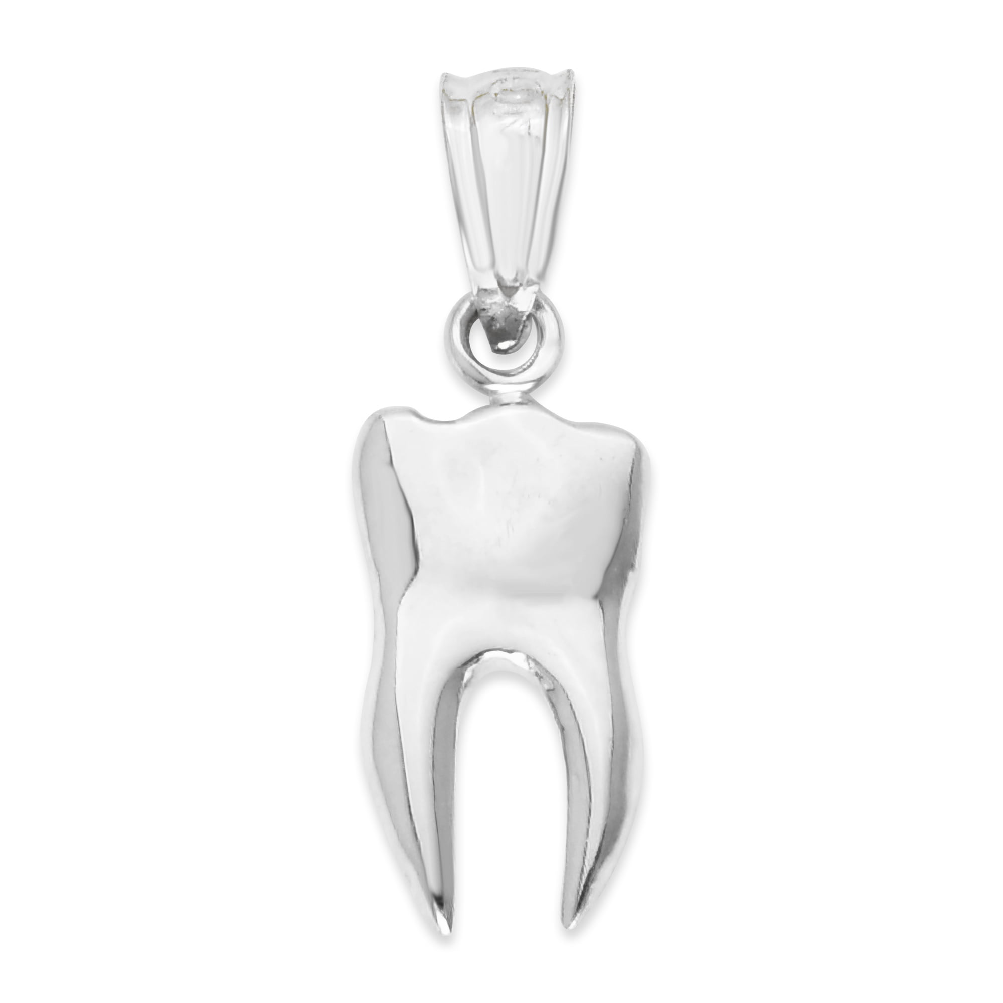 Golden Fire 925 Sterling Silver Tooth Pendant, Dental Jewelry Gifts for ...