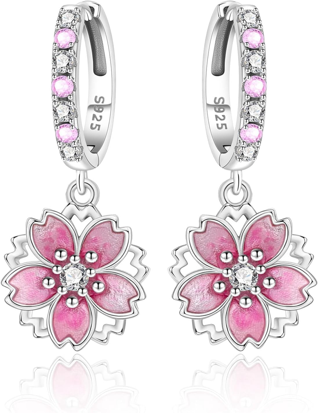 925 Sterling Silver Hypoallergenic Earrings for Women - Sparkly Cubic ...