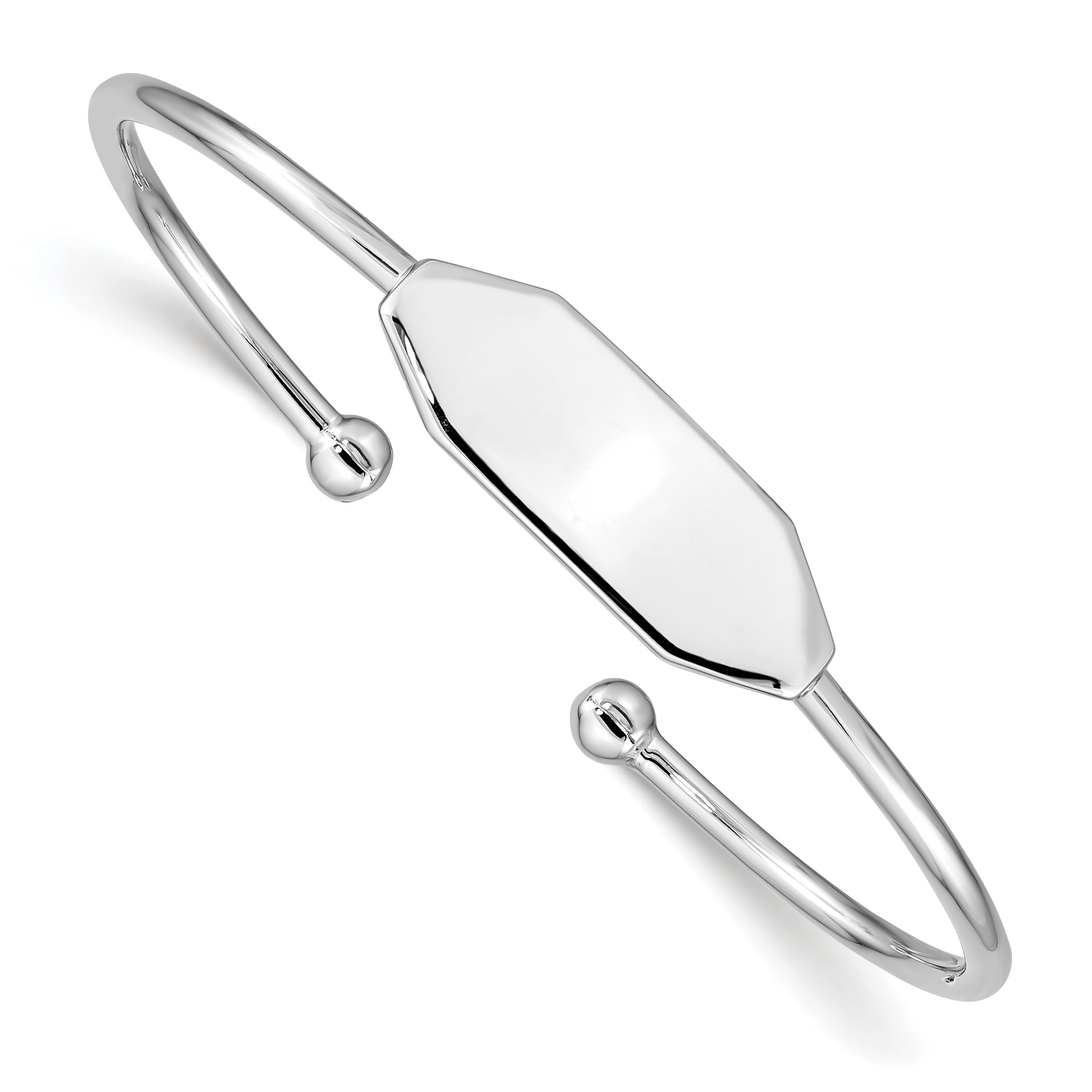 925 Sterling Silver Id Cuff Childbangle Bracelet Expandable Stackable ...