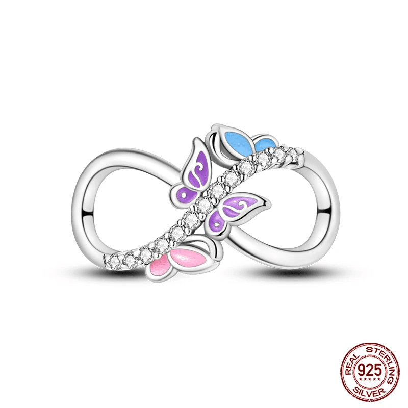 925 Sterling Silver Infinity Charms - Sunflower & Feather Designs ...