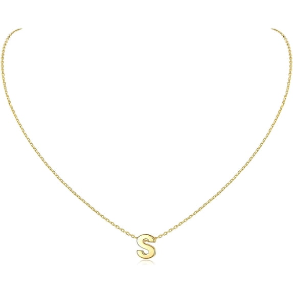 925 Sterling Silver Initial Necklace For Women Dainty Letter Jewelry ...