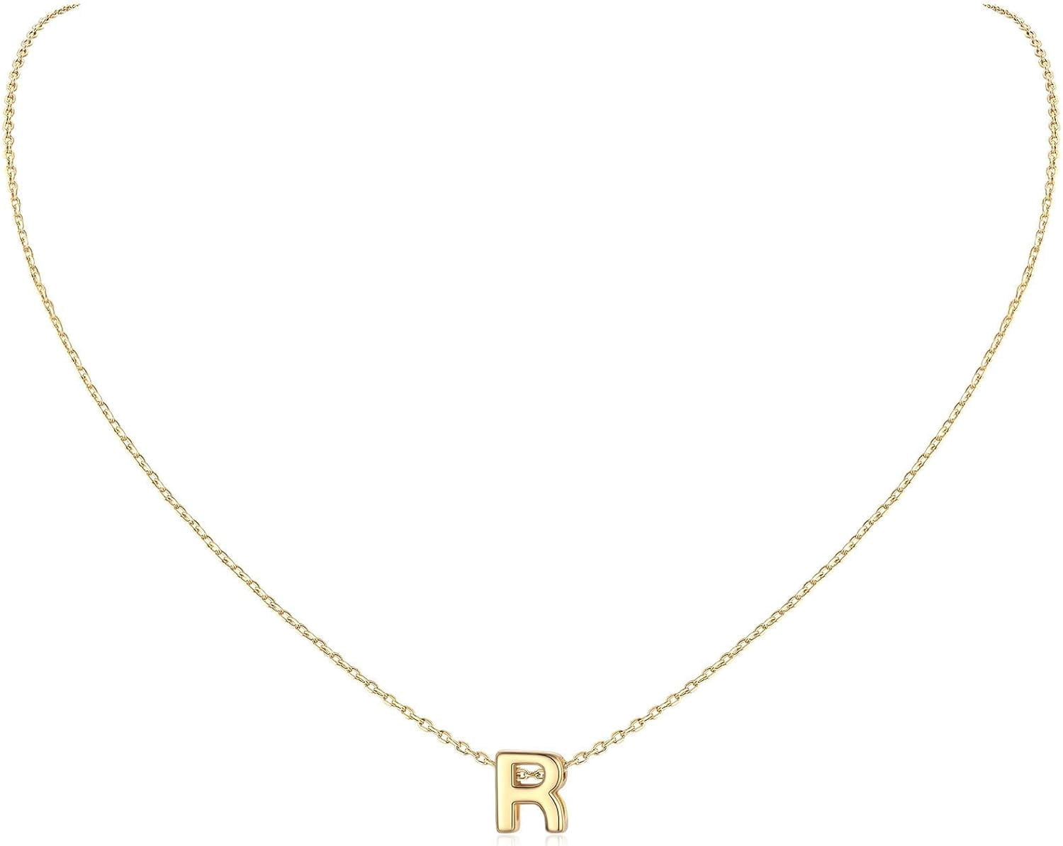 925 Sterling Silver Initial Necklace for Women Dainty Letter Jewelry ...