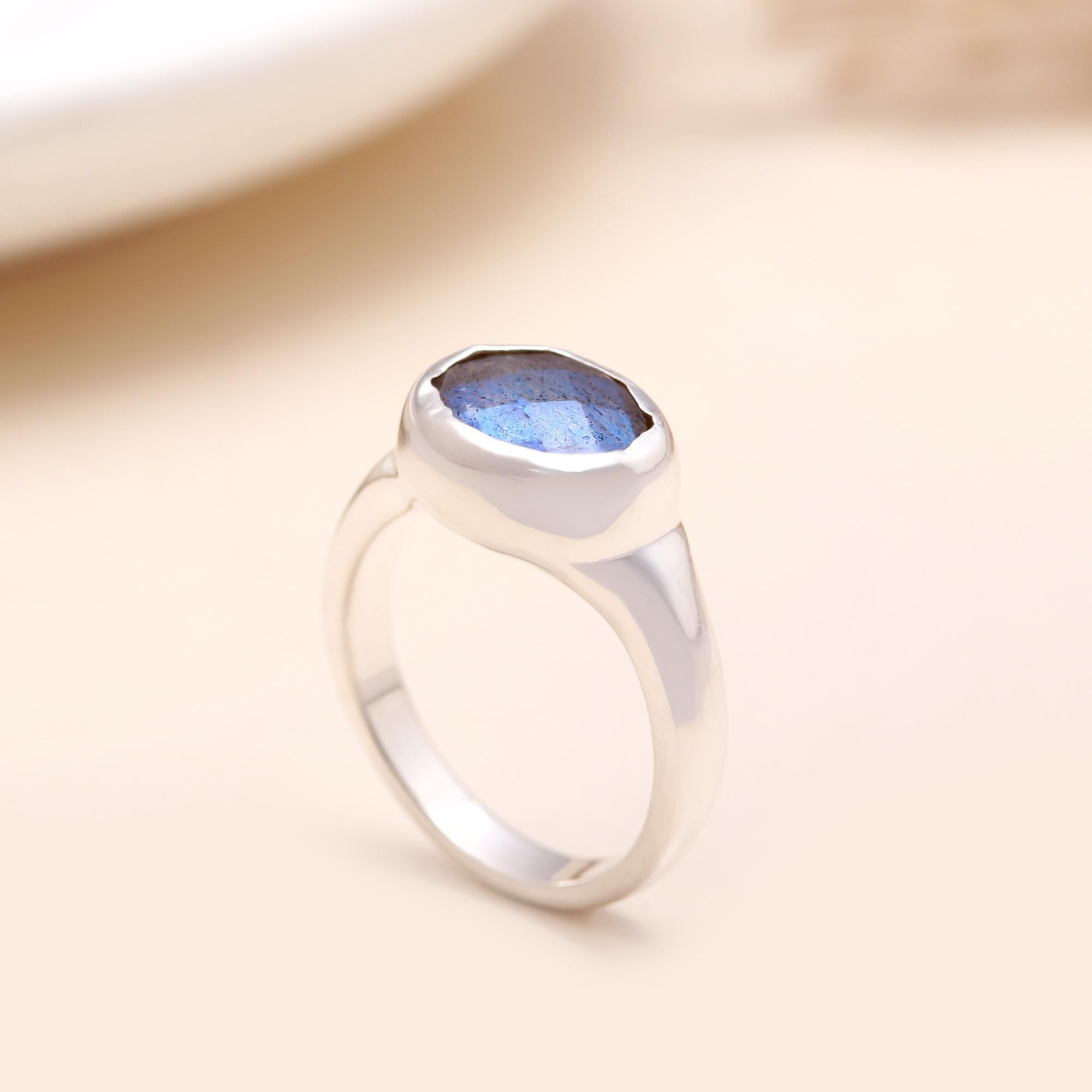 AG 925 Jewellery Unique Designer Ring Labradorite Labradorite Ring, Sterling Silver, Statement ...