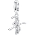 925 Sterling Silver Letter Charms Fit for Charms Bracelet and Necklace ...